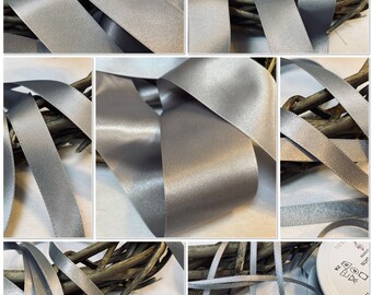 Grey Satin Ribbon | Etsy