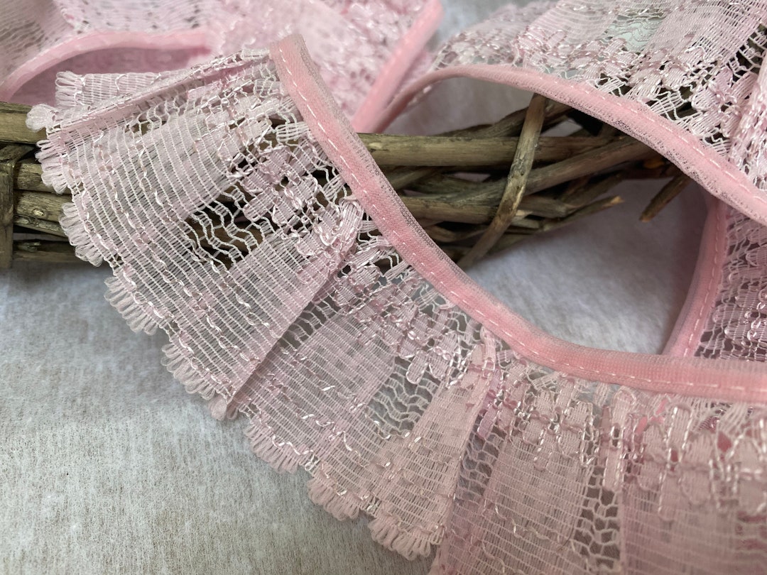 Baby Pink Gathered Frilled Lace 2" Width Made in Nottingham Perfect for ...