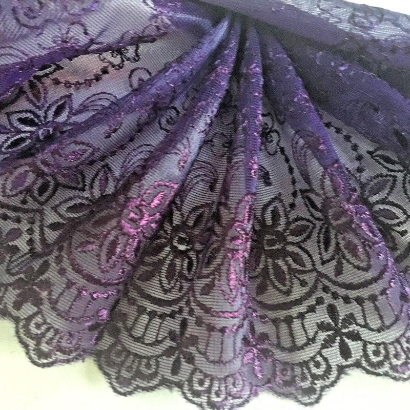 Purple Lace Fabric - Etsy