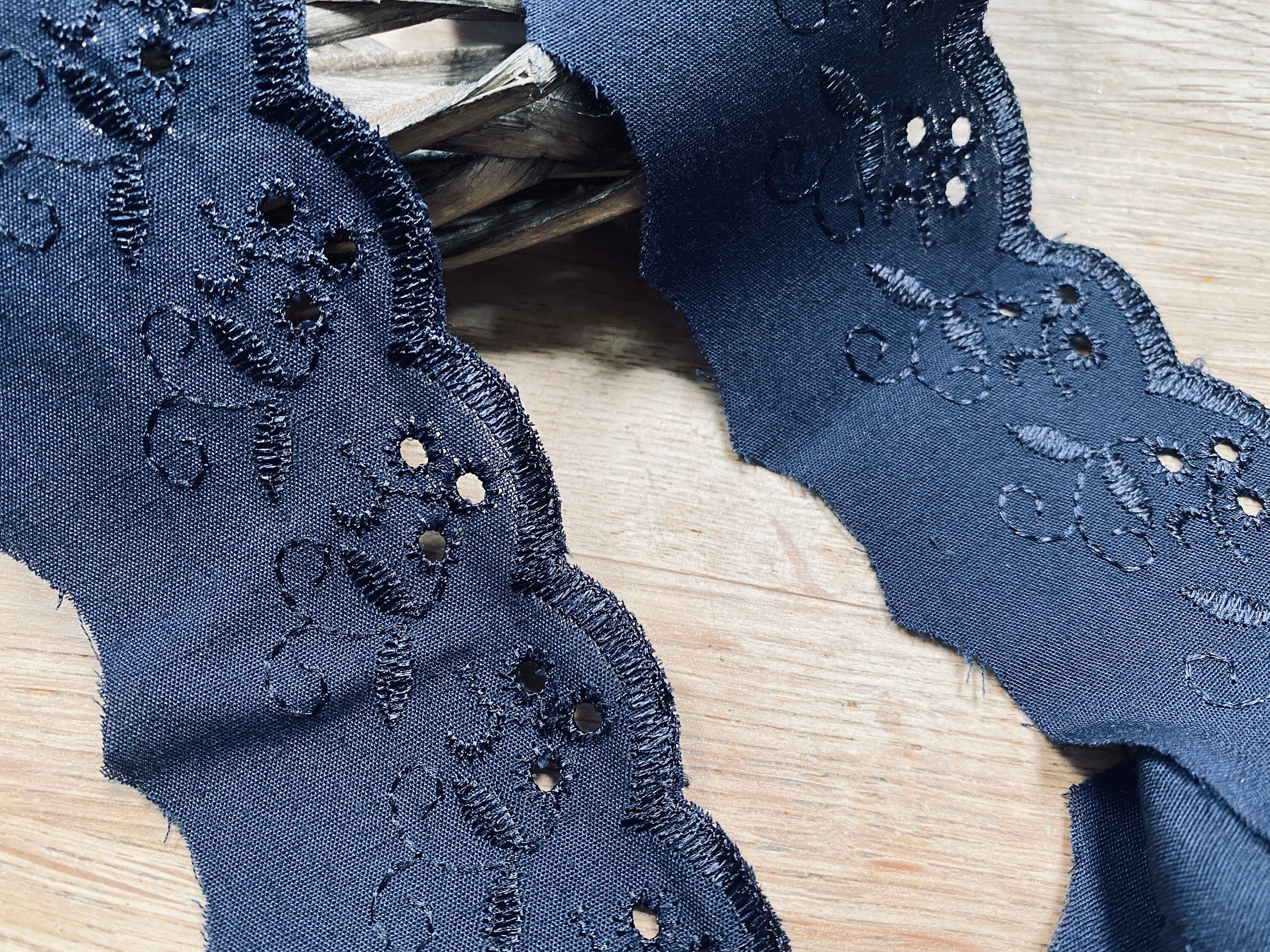 Navy Blue Flat Broderie Anglaise Lace Trimming Premium Quality Perfect for Dress Making and Crafts Etsy UK