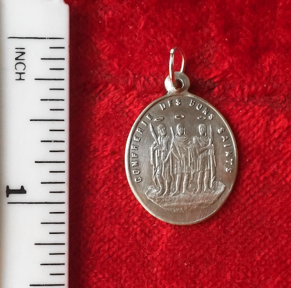 Rare 1800s Vintage french catholic religious medal "G… - Gem