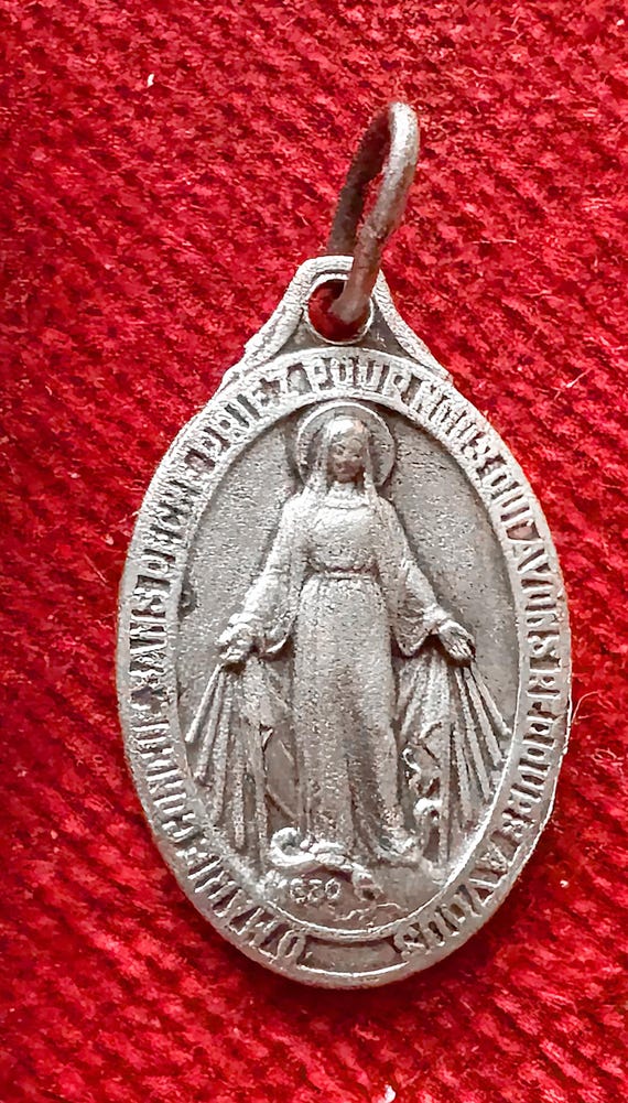Vintage French Mary Pendant catholic, Mary protection… - Gem