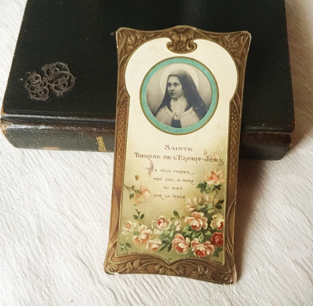 Rare Antique French Sainte Therese Religious Card Catholic - Etsy