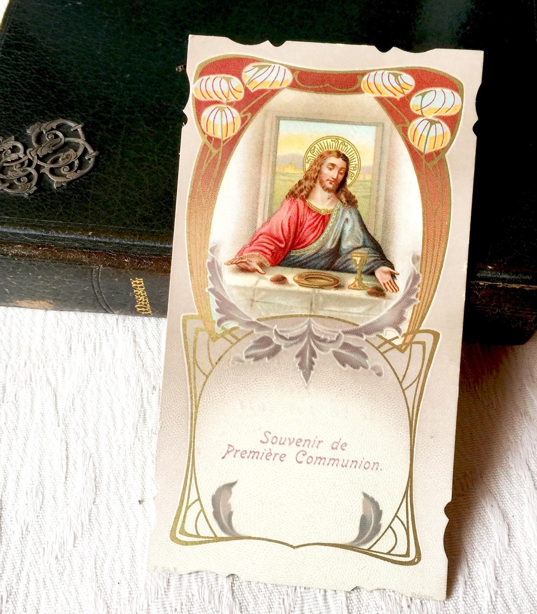 Vintage French Jesus Religious Card 1911, Antique Catholic Collectible ...