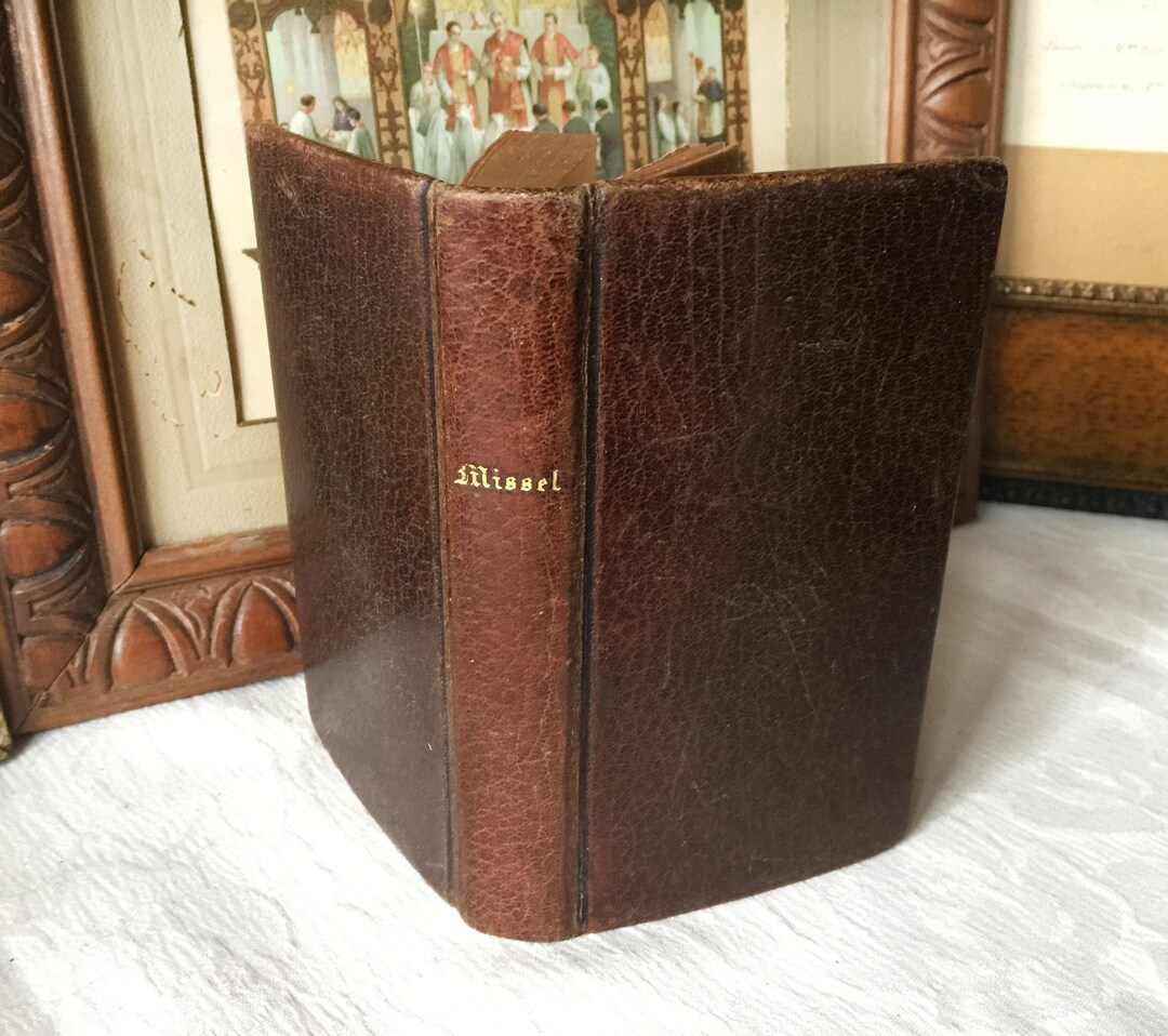 Vintage French Missal, Catholic Mass Book Leather Bound, Prayer ...