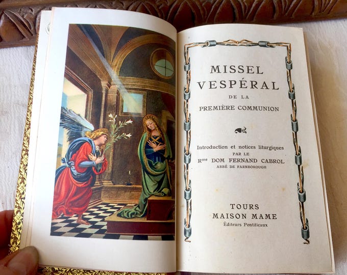 Vintage French Missal, Catholic Mass Book French Latin Vintage 1936 ...