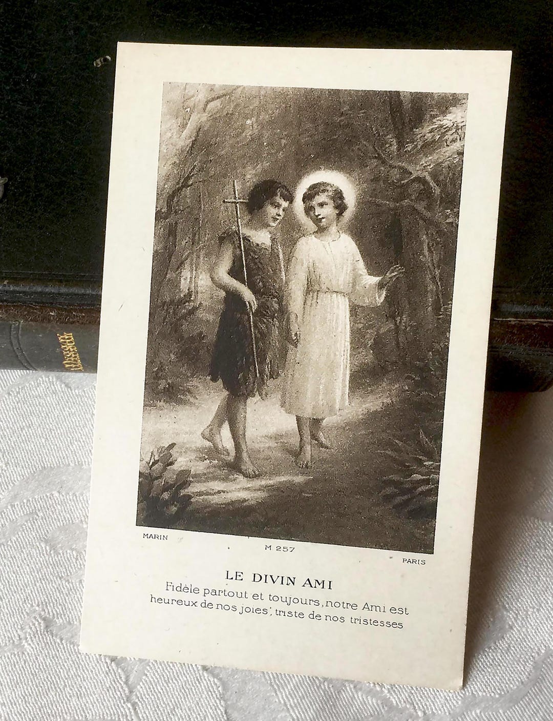 Antique French Jesus Holy Card "divine Friend", Catholic Card of Jesus ...