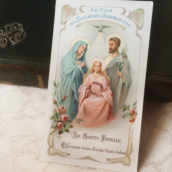 Antique Holy Family Prayer Card - Etsy