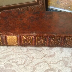 1741 Rare Antique French Catholic Religious Book exercises of the Inner ...