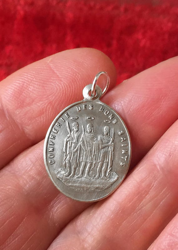 Rare 1800s Vintage french catholic religious medal "G… - Gem