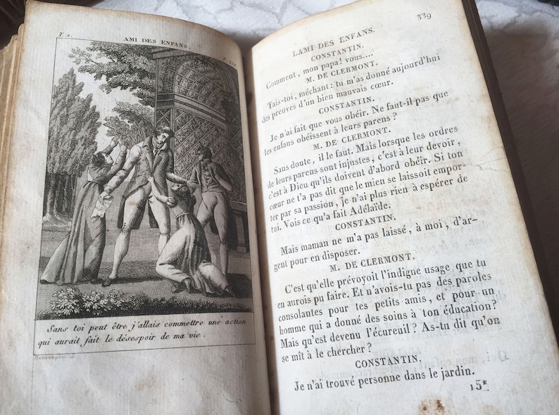 1821 Antique French Library Leather Book Antiquarian Book - Etsy