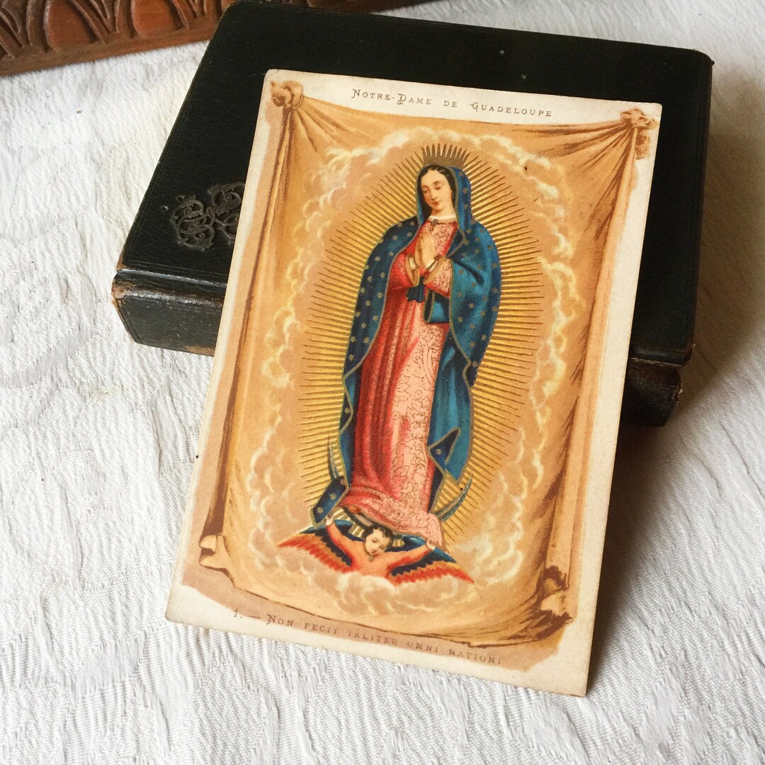 Antique French Virgin Mary Religious Card Vintage 1900s Mary - Etsy