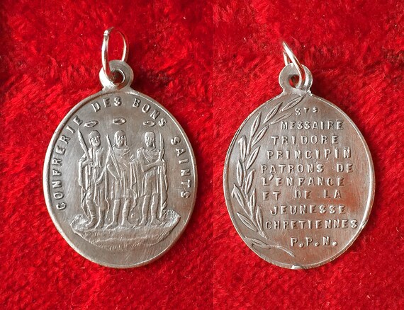 Rare 1800s Vintage french catholic religious medal "G… - Gem