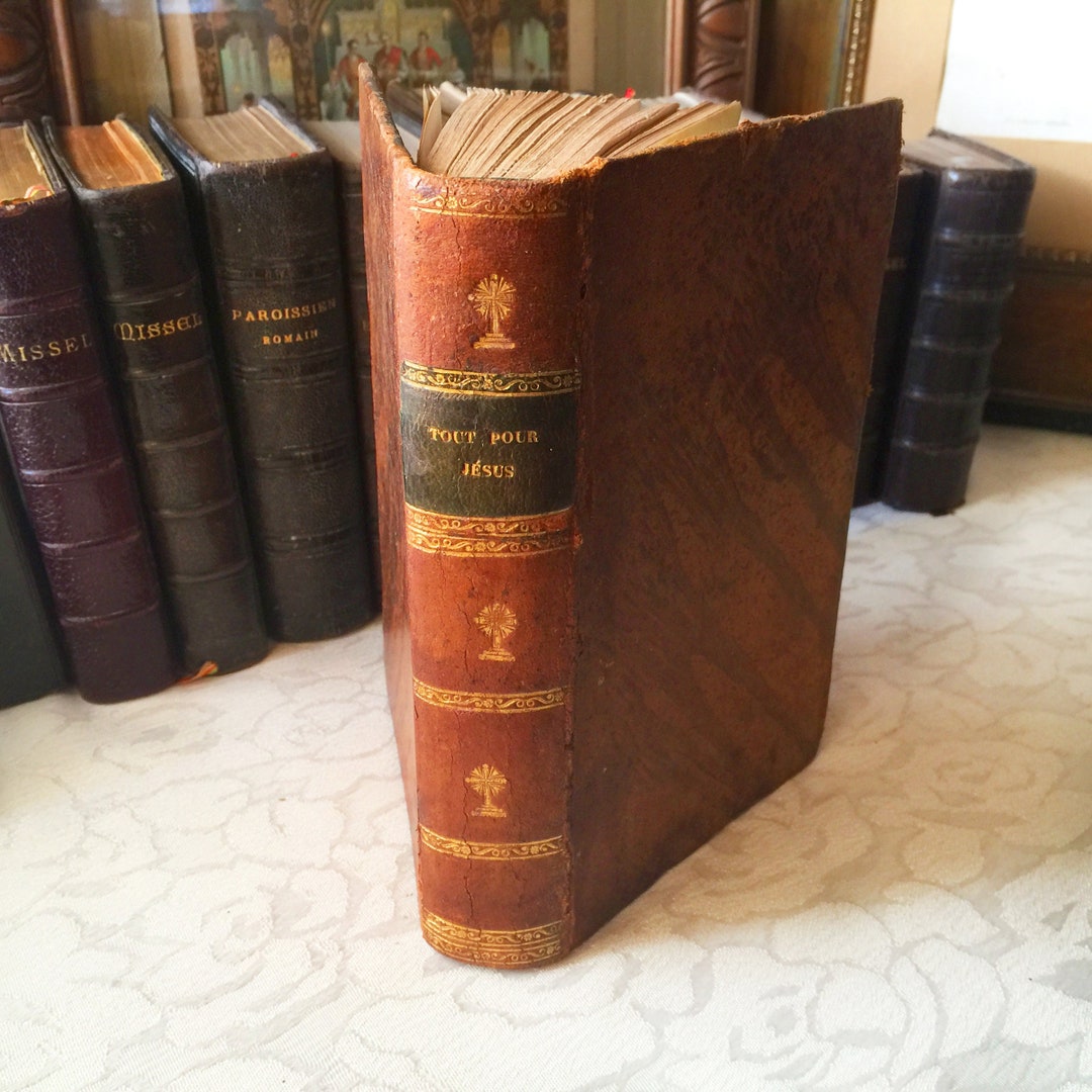 1861 Antique French Religious Library Book Old Decorative - Etsy