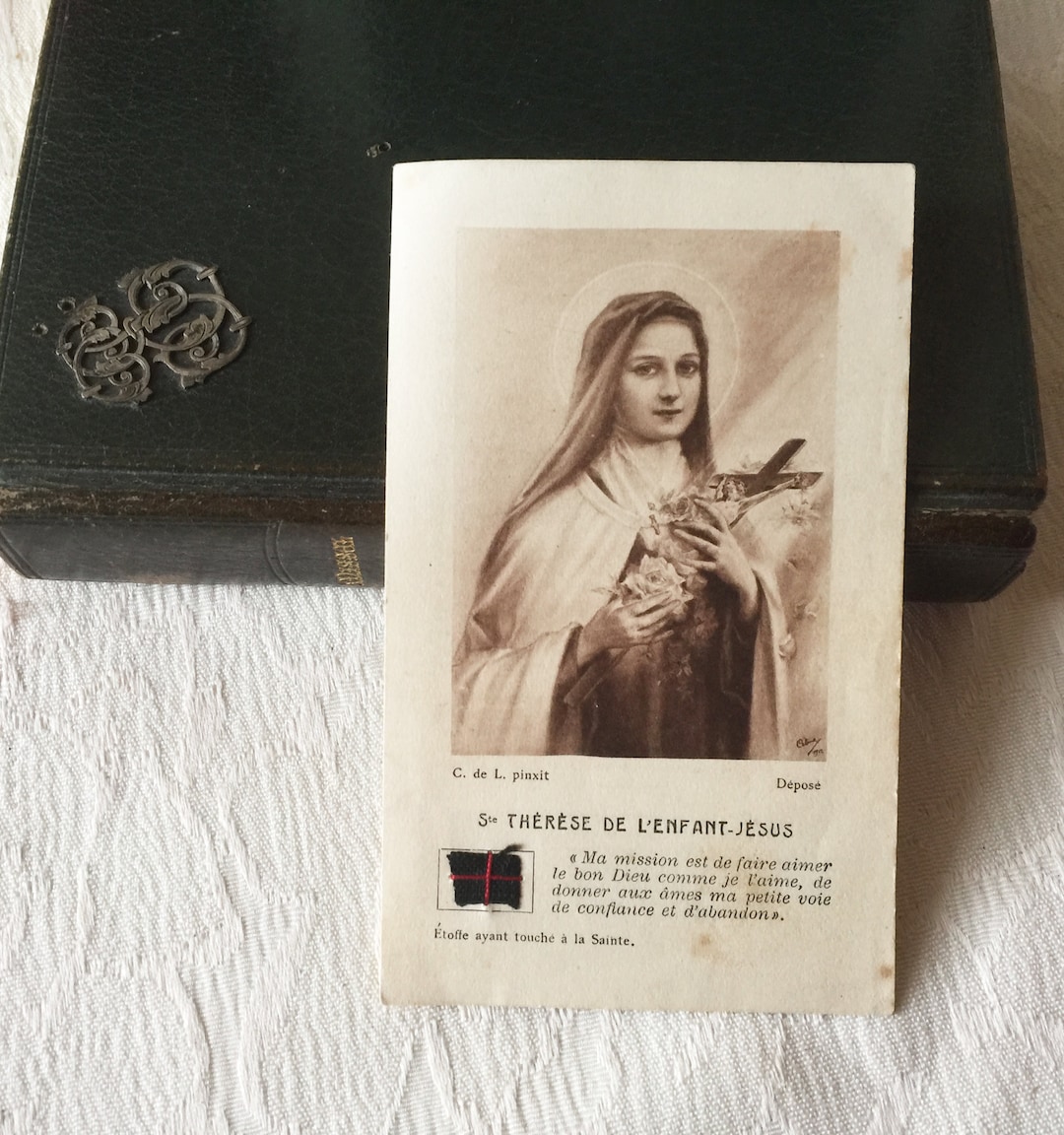 Saint Therese Relic, 2nd Class Relic, Saints Relic, Holy Card With ...