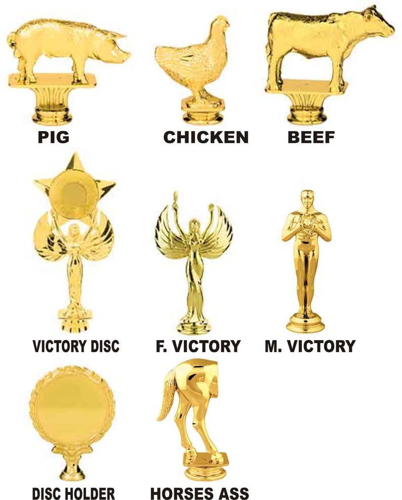 Rustic BBQ Trophy,grand Champion,1st Place Bbq,people's Choice Winner ...