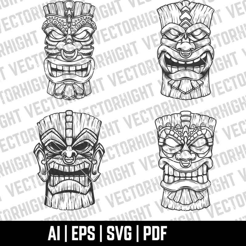 Tiki Svg - Etsy