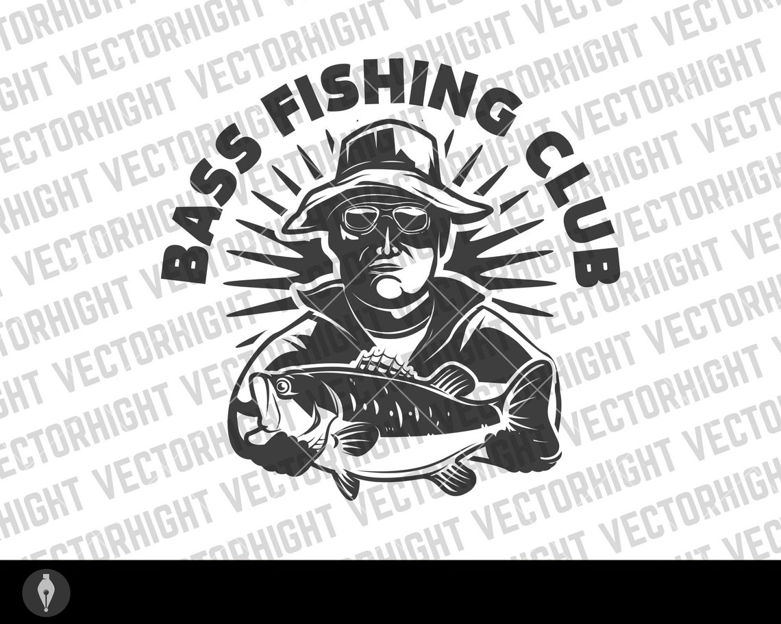 Bass Fishing Emblems. Bass Fish EPS. Bass Fishing SVG. Bass - Etsy