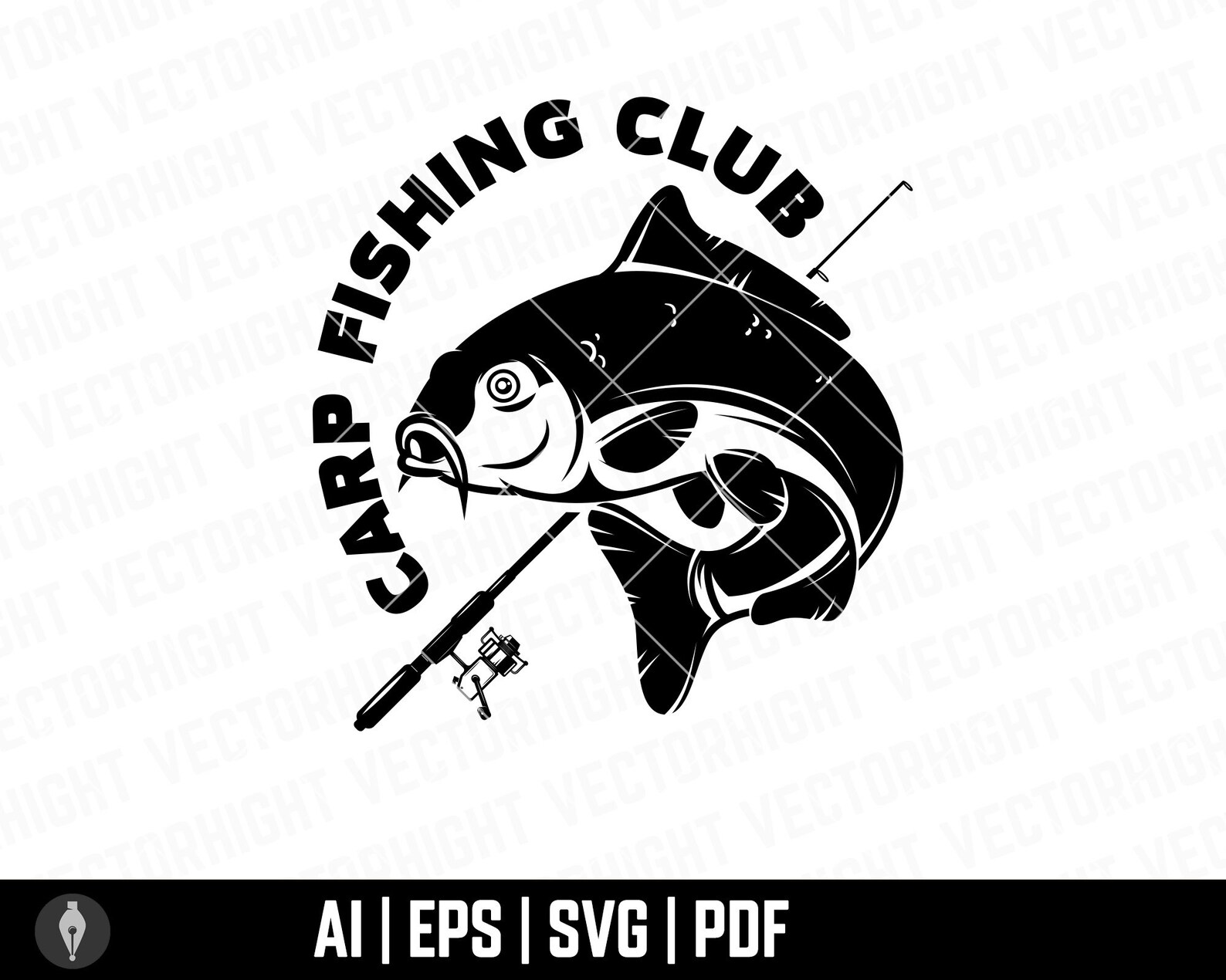 Carp Fishing Emblems. Carp Fish EPS. Carp Fishing SVG. Carp - Etsy