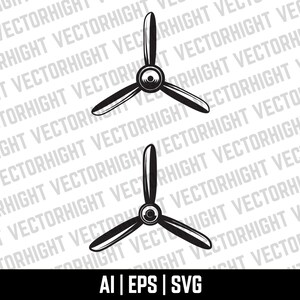 Airplane Propellers Vector, Airplane Propeller Svg, Aviation Propeller ...