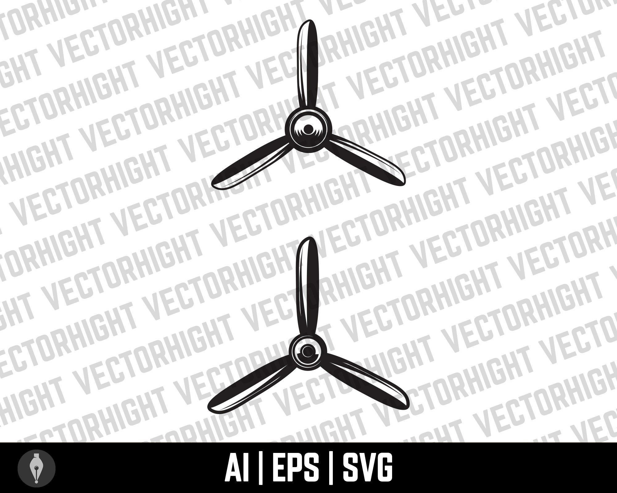 Airplane Propellers Vector, Airplane Propeller Svg, Aviation Propeller ...