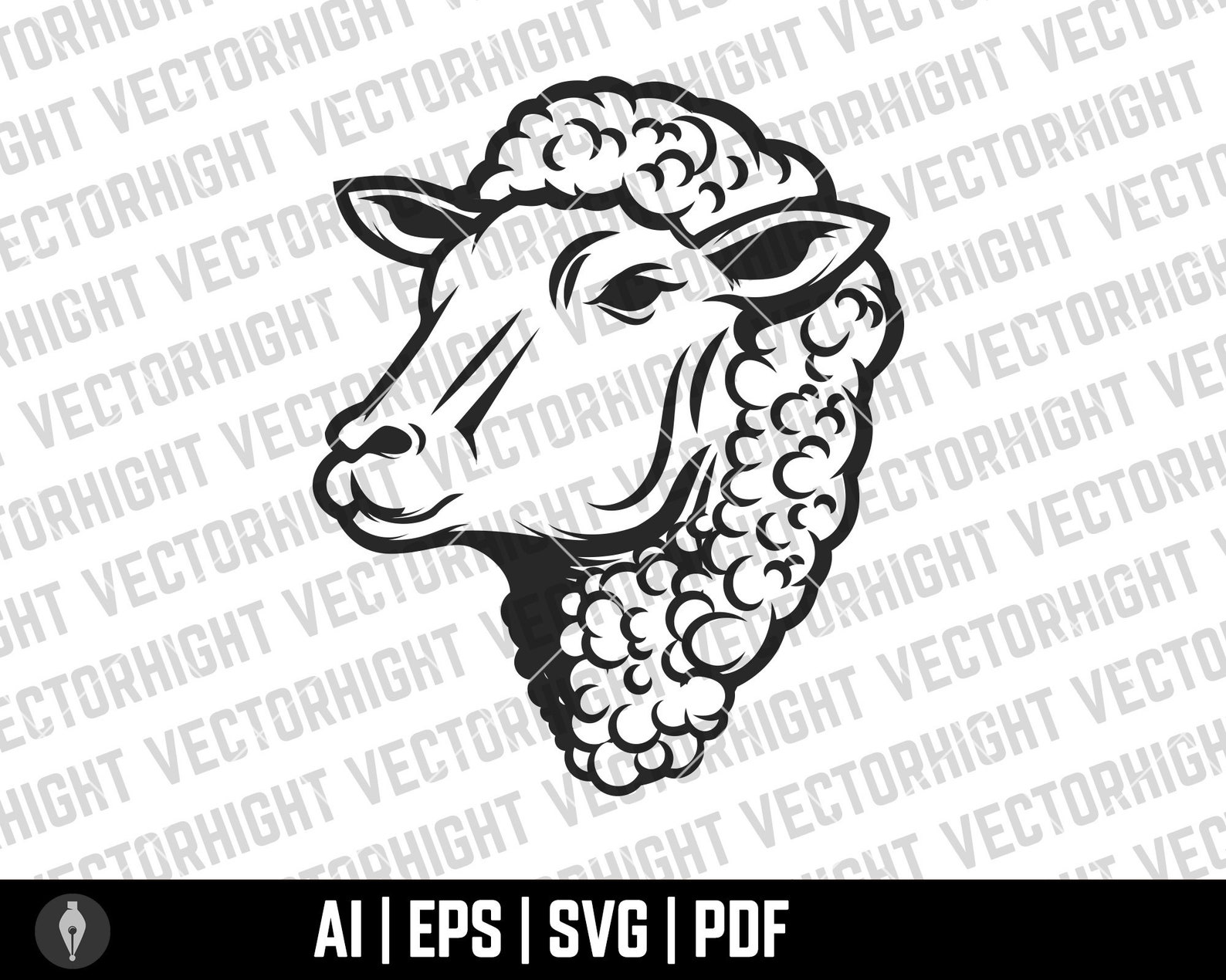 Ram Head Sheep Head Sheep Svg Ai Eps Pdf. Sheep - Etsy