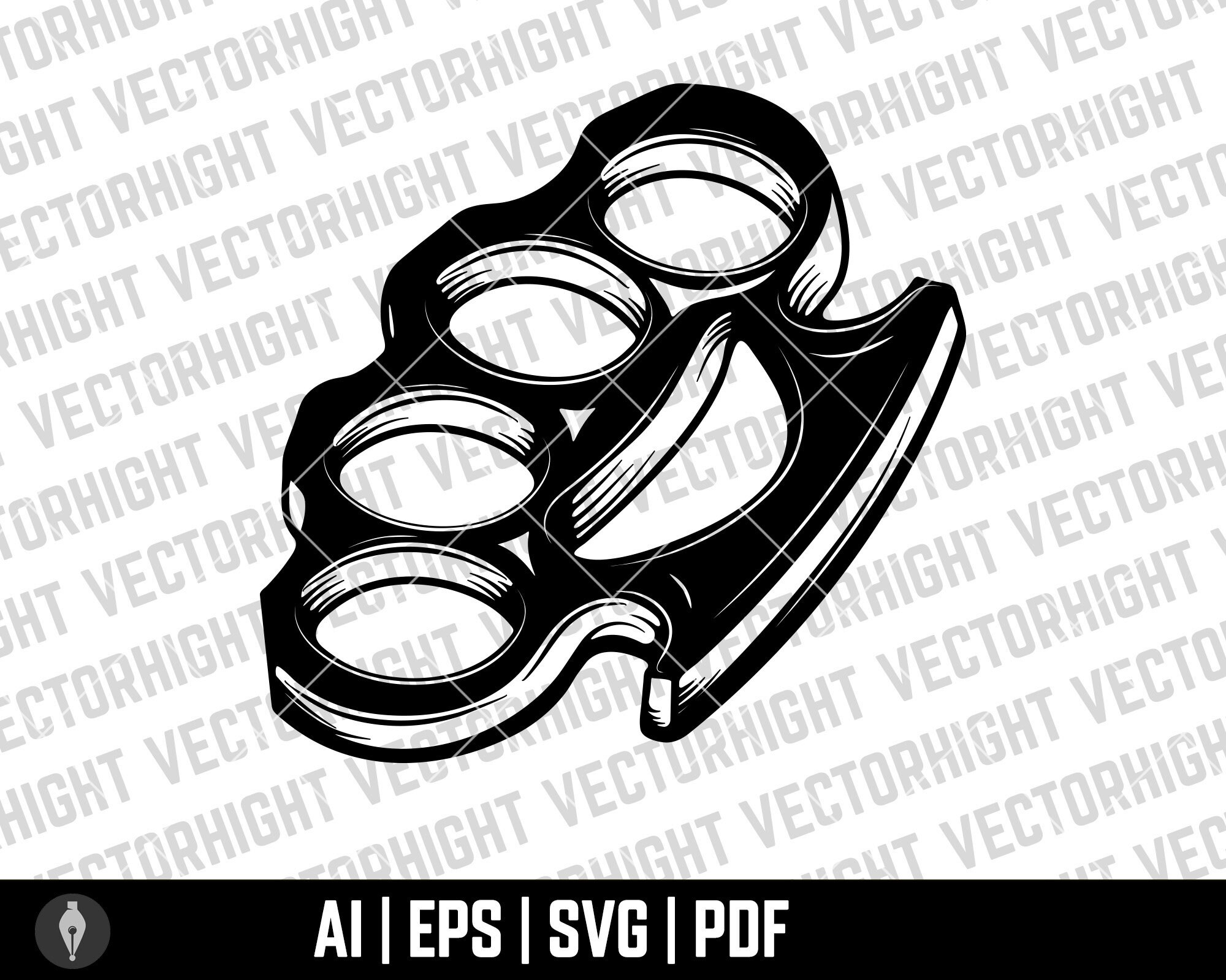 Illustration of Brass Knuckles Retro Brass Knuckles Svg Eps - Etsy