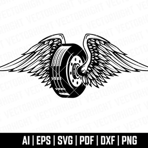 Winged Wheel Bundle Svg Winged Wheels Shape Svg. Winged Wheel | Etsy