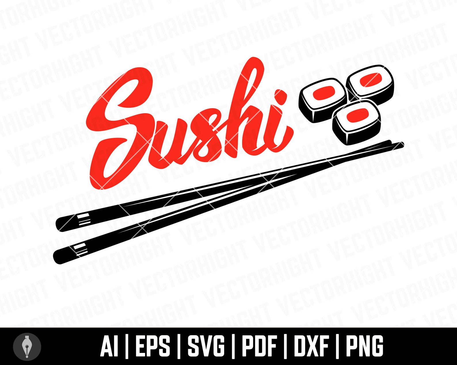 Sushi Clipart Bundle Svg Japanese Food Sushi Design Shape | Etsy