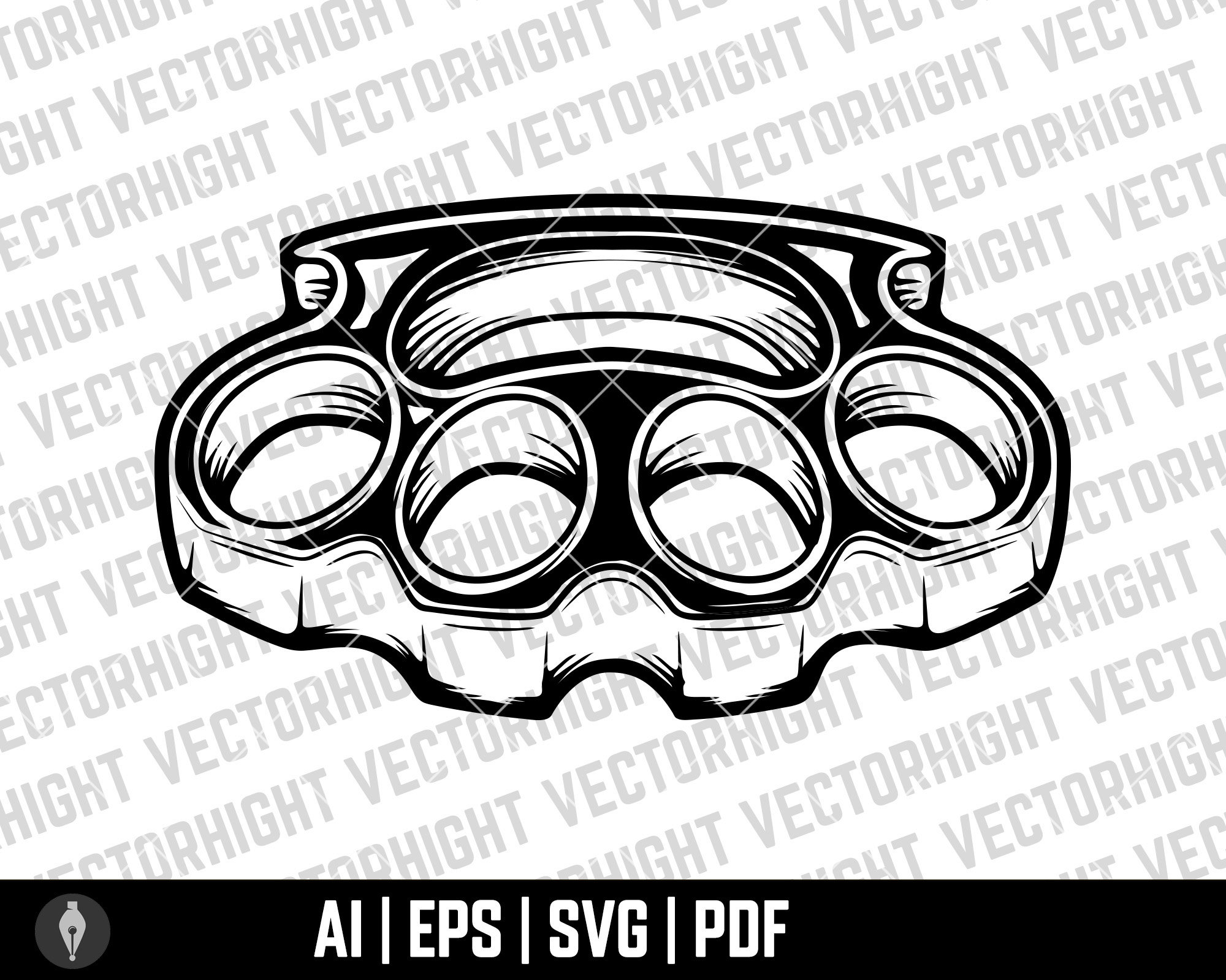 Illustration of Brass Knuckles Retro Brass Knuckles Svg Eps - Etsy