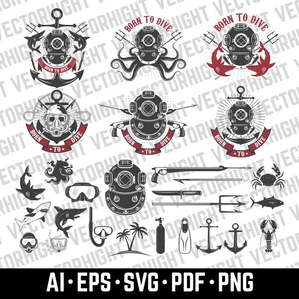 Scuba Diving Svg - Etsy