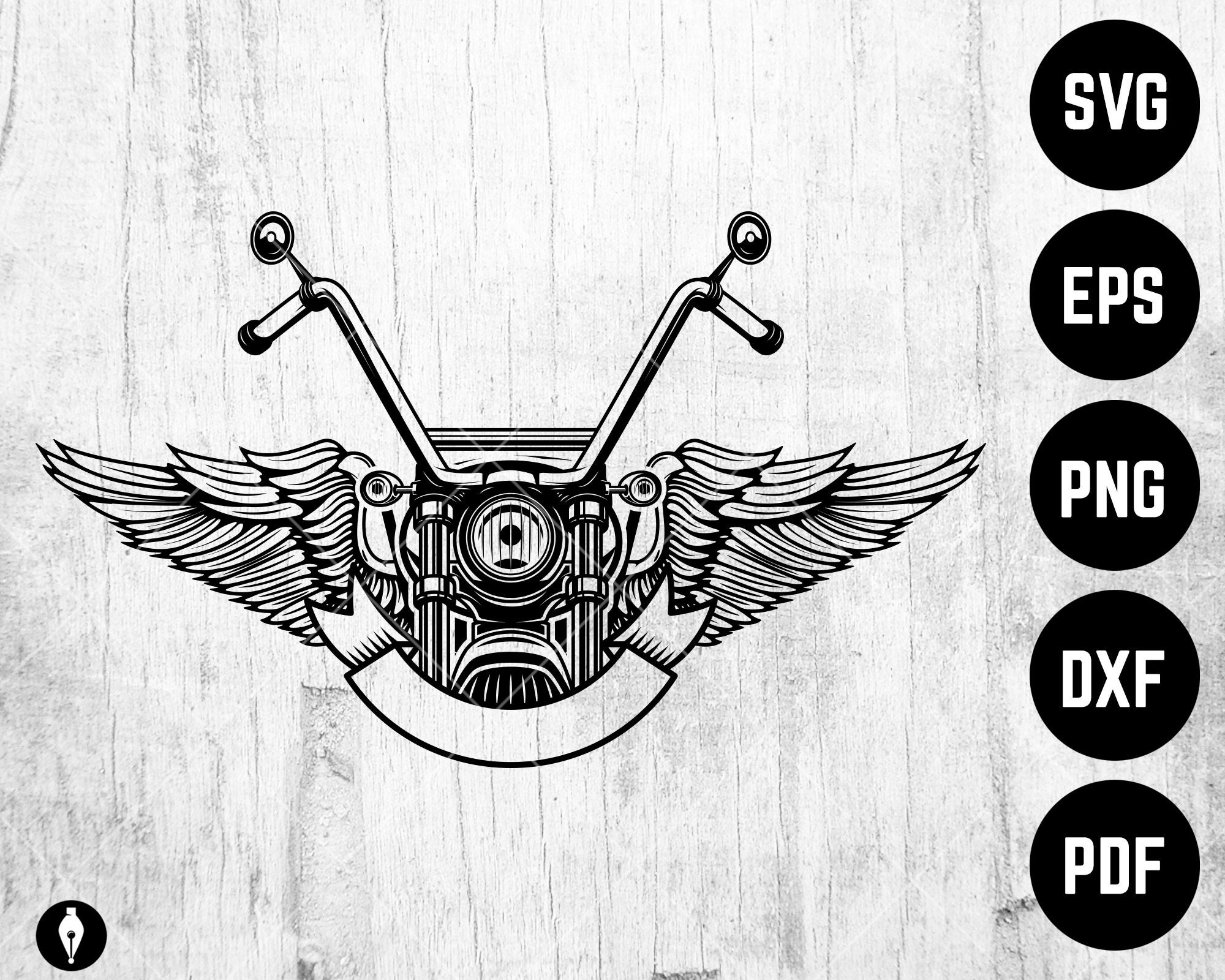 Winged Bike Svg, Motorbyke Png, Motorbike With Wings Svg, Motorcycle ...