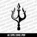 Trident Clipart SVG, Neptune Trident Shape Ai, Eps, Pdf. Trident Bundle ...