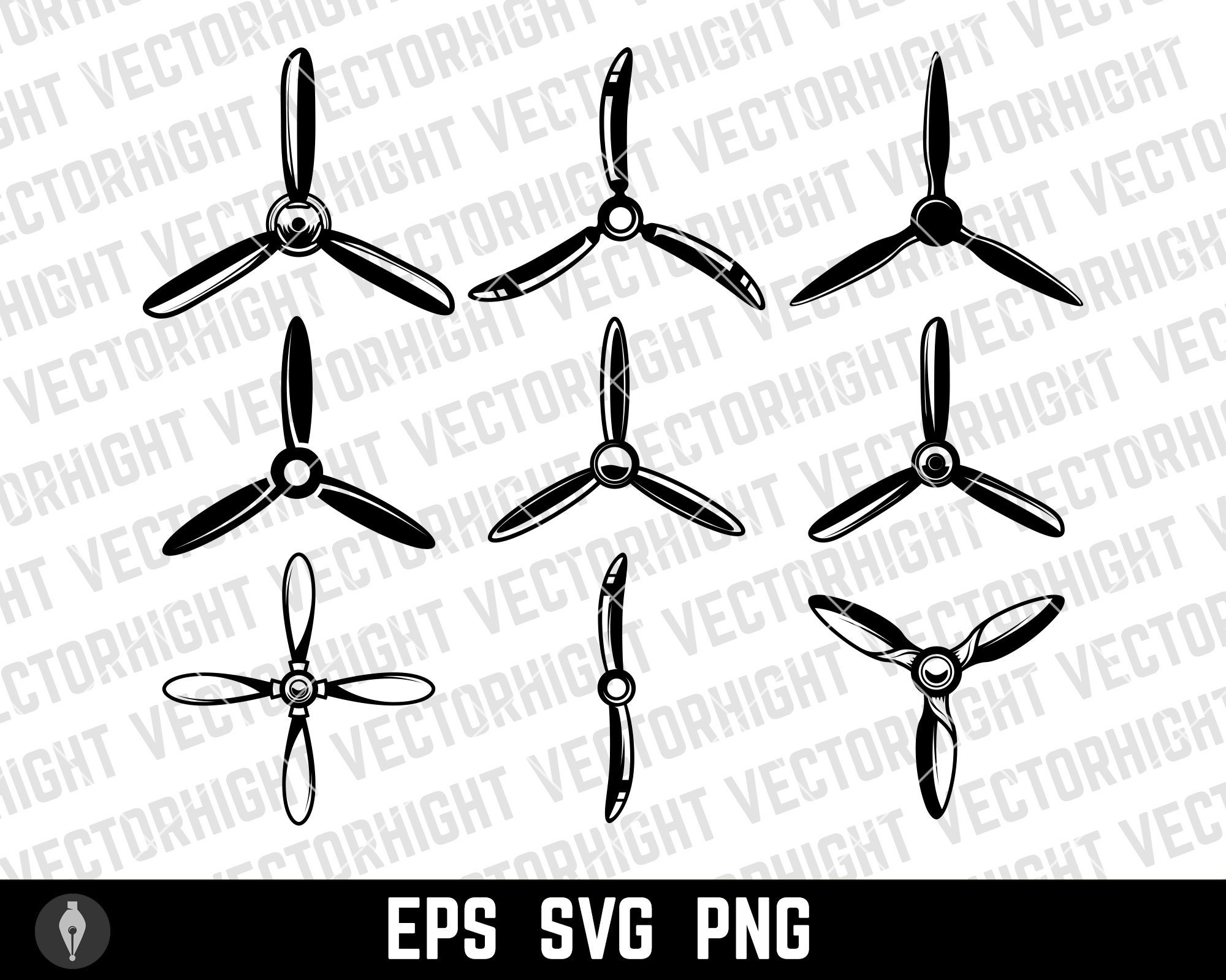 Aviation Clipart, Airplane Propellers Vector, Airplane Propeller Svg ...