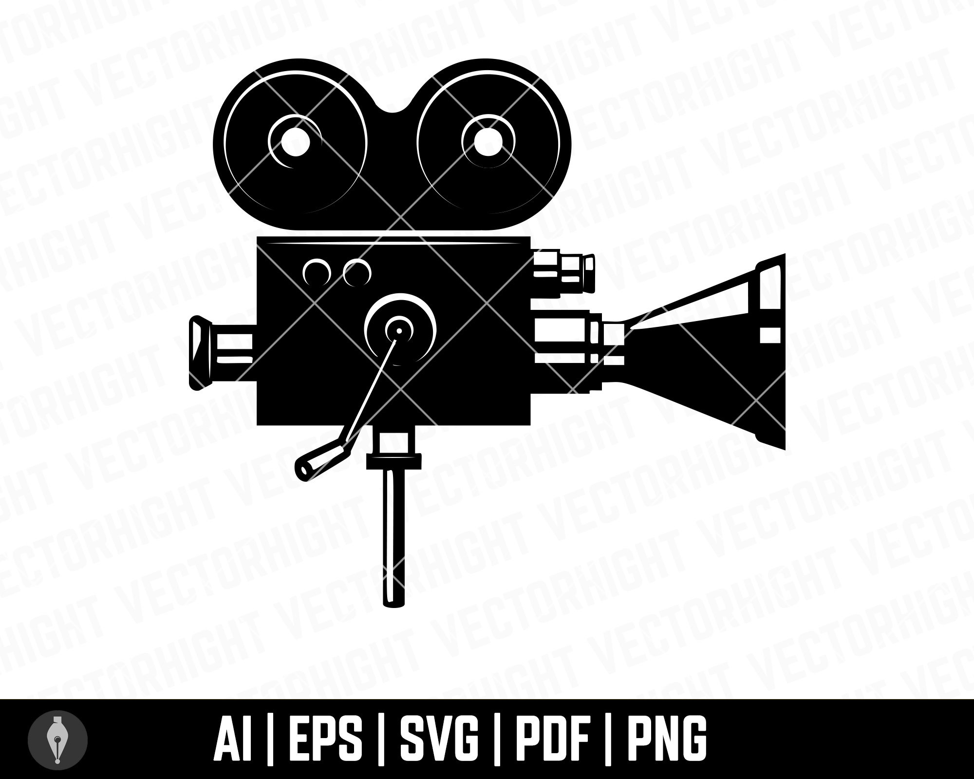 Cinema Design Elements, Camera, Light, Director Chair Svg, Ai, Eps, Pdf ...