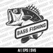 Bass Fishing Emblems. Bass Fish EPS. Bass Fishing SVG. Bass Fish Vector ...