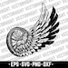 Wheels DXF, Winged Wheel SVG Cricut, Motorcycle SVG File, Png, Wheels ...
