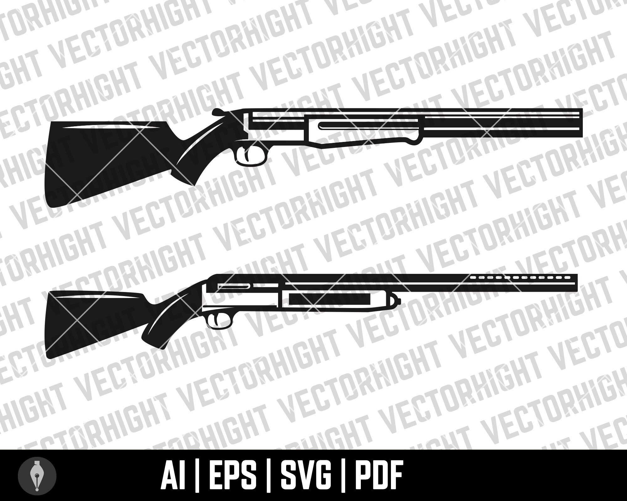 Rifle SVG Rifle Gun Shape Ai Eps Pdf. Hunting Gun Cricut - Etsy