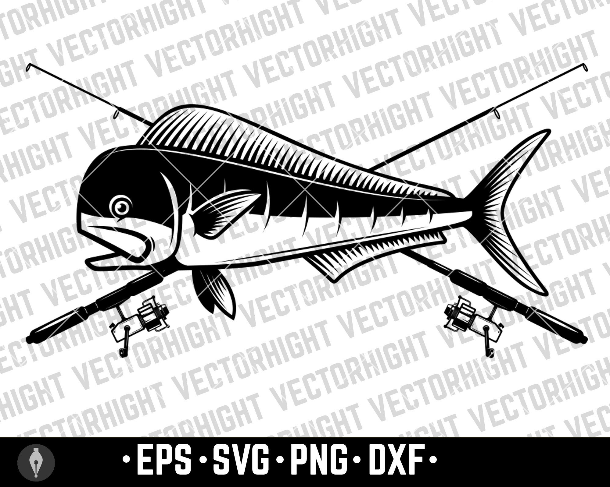 Fishing Bundle SVG, Catfish Svg, Trout Svg, Marlin Svg, Carp Svg, Mahu ...