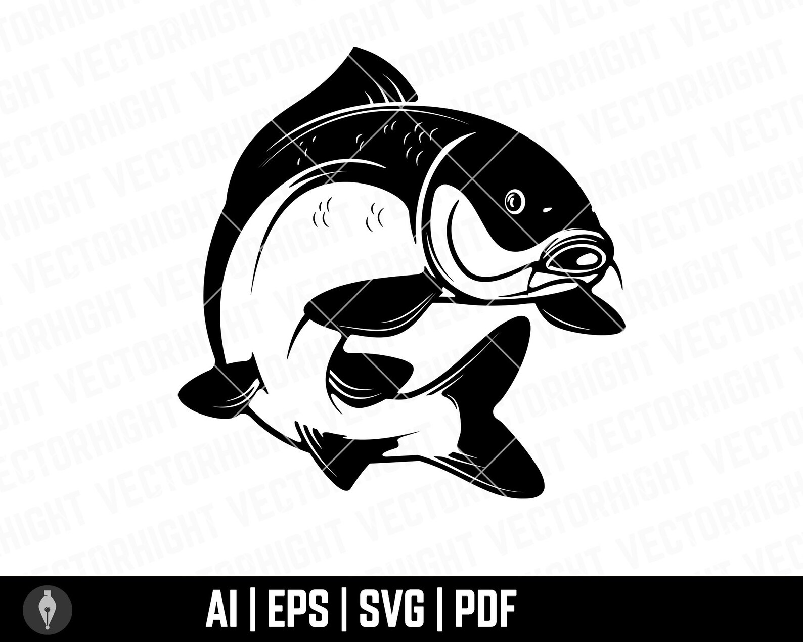 Carp Fishing Emblems. Carp Fish EPS. Carp Fishing SVG. Carp - Etsy