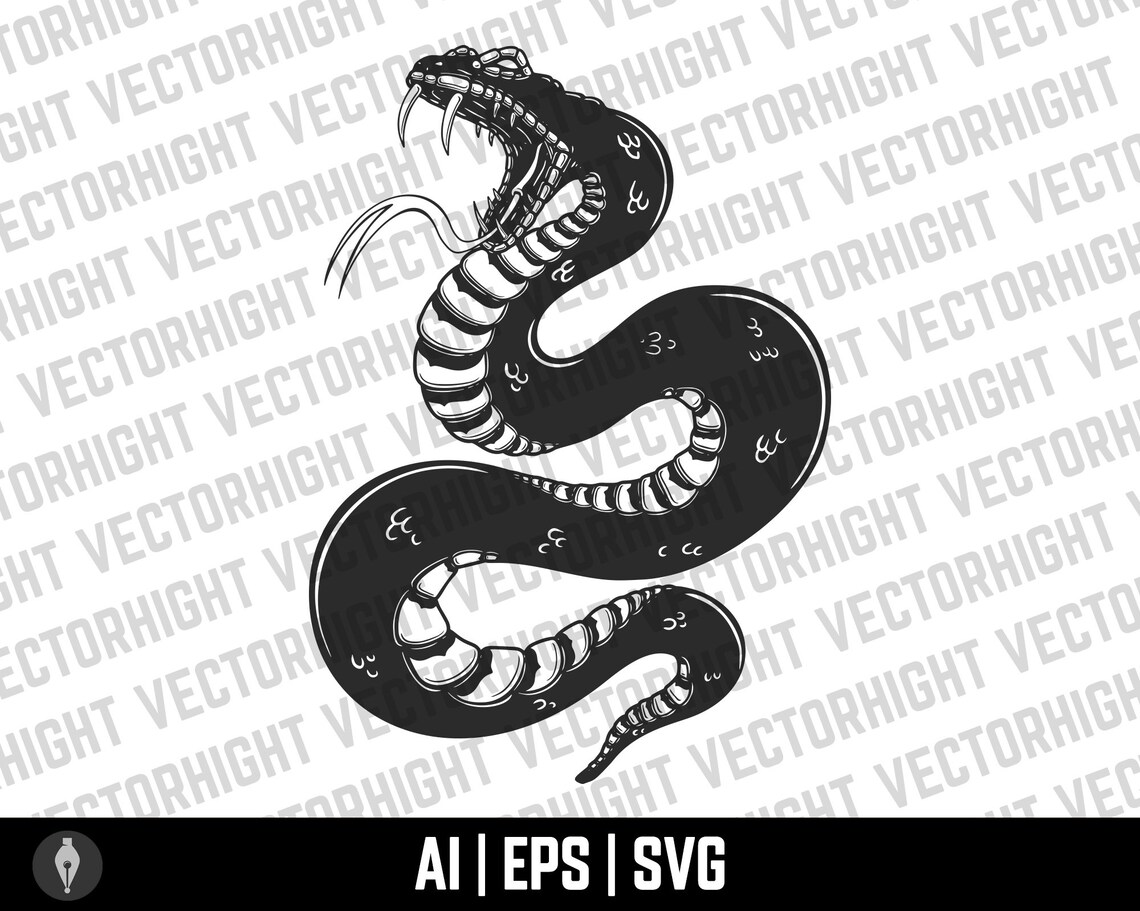 Snake Clipart Vector Cobra Vector Viper Eps Ai Svg. Snake - Etsy