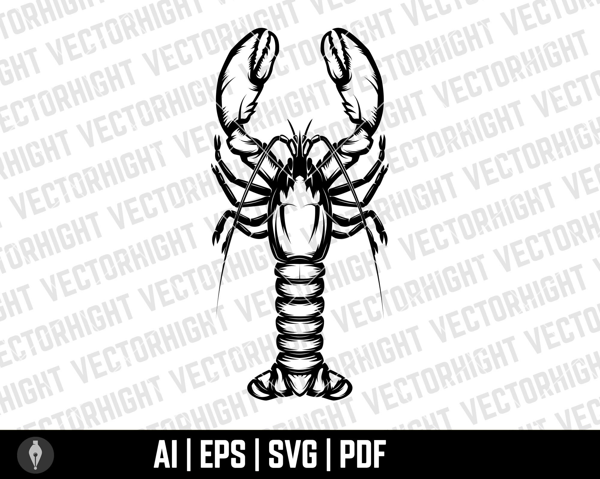 Homard écrevisses Clipart SVG homard Omar écrevisses forme - Etsy France