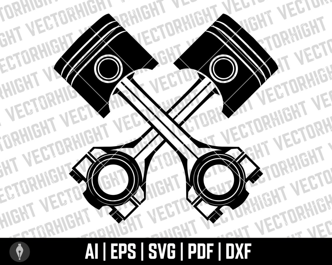 Piston Car Piston Shape SVG Ai Eps Pdf dxf. Piston Cricut | Etsy