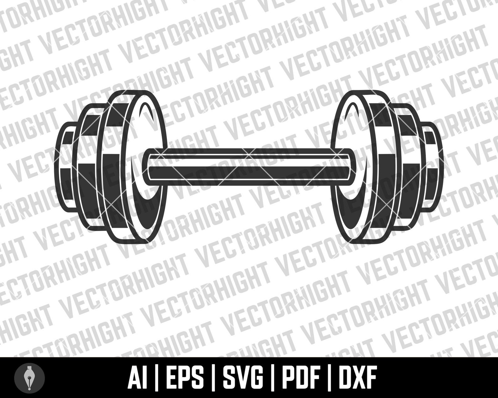 Dumbbells Clipart Dumbbells Vector Dumbbells Ai Svg Eps | Etsy