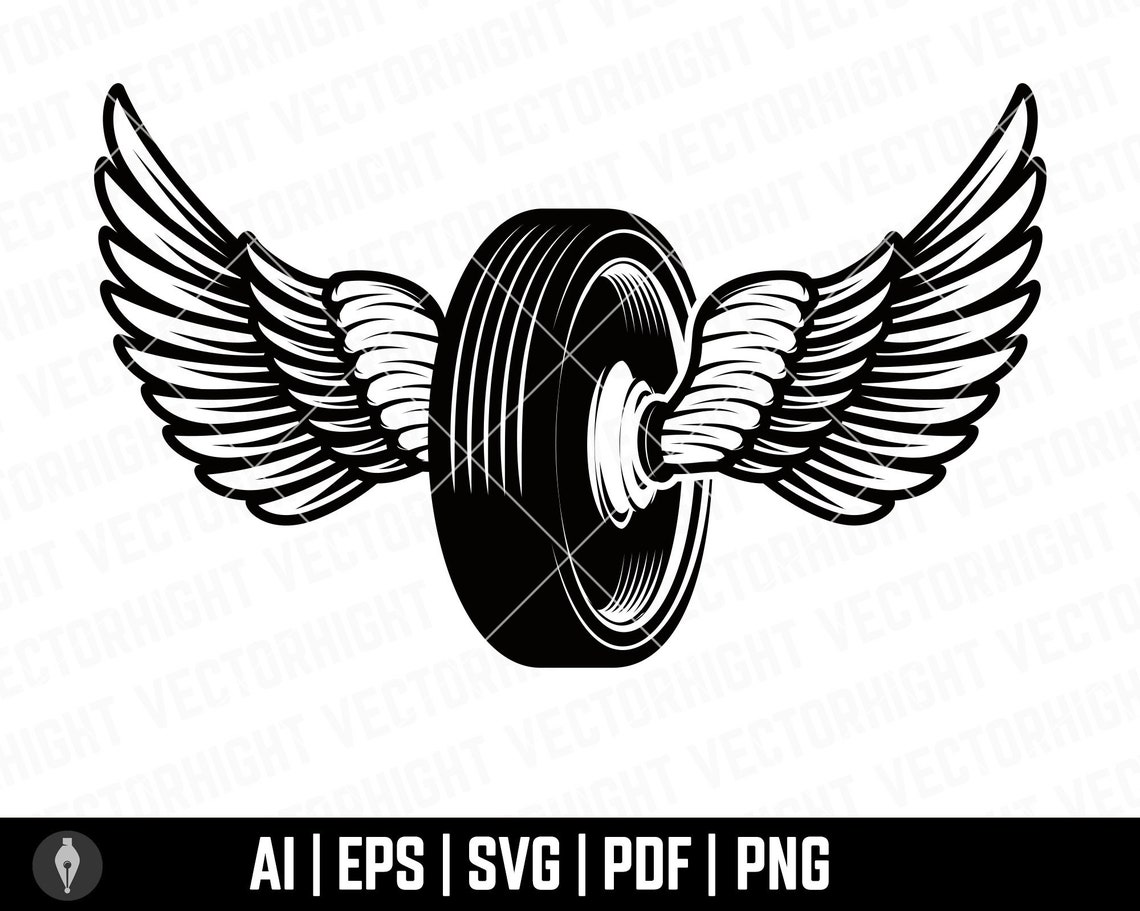 Winged Wheel Bundle Svg Winged Wheels Shape SVG. Winged Wheel - Etsy