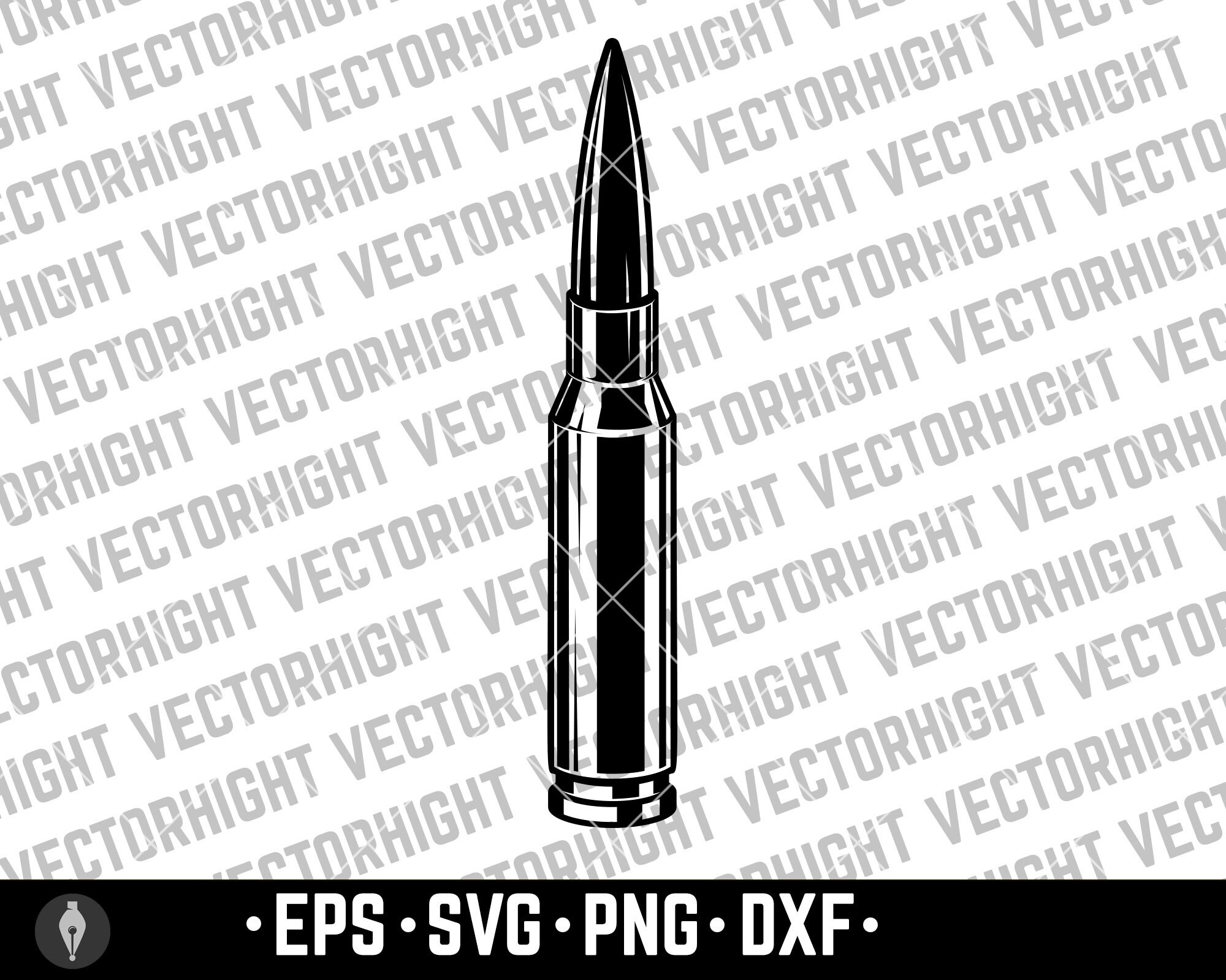 Bullet Vector, Rifle Bullet SVG, Bullets Cut Files, Hunting SVG ...