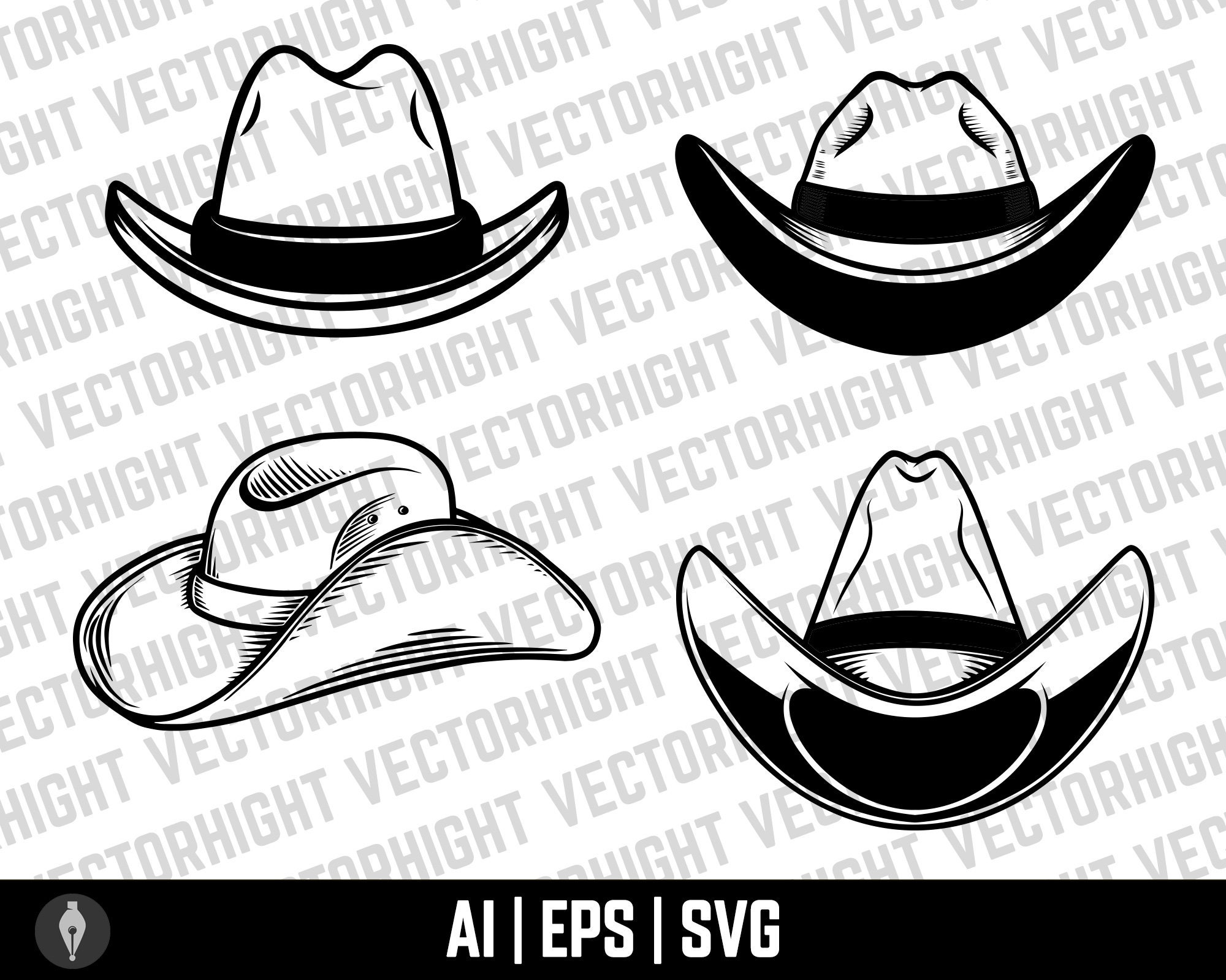 Cowboy Hat Front Vector