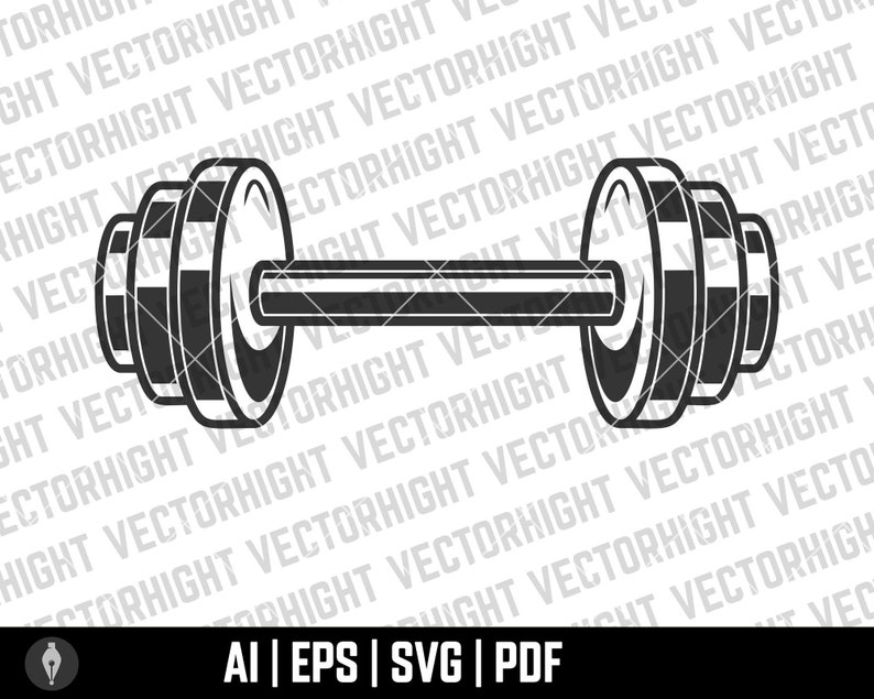Dumbbells Clipart Dumbbells Vector Dumbbells Ai Svg Eps - Etsy