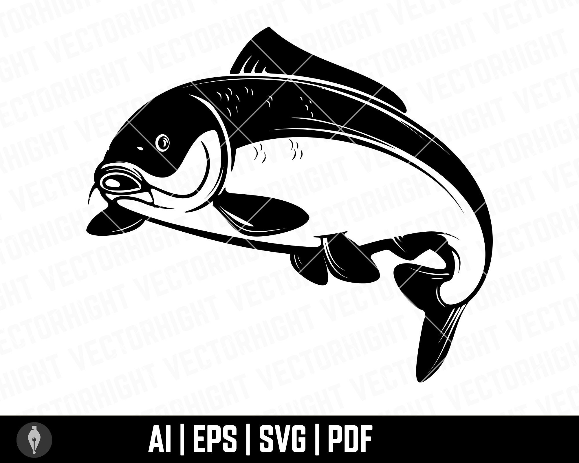 Carp Fishing Emblems. Carp Fish EPS. Carp Fishing SVG. Carp - Etsy