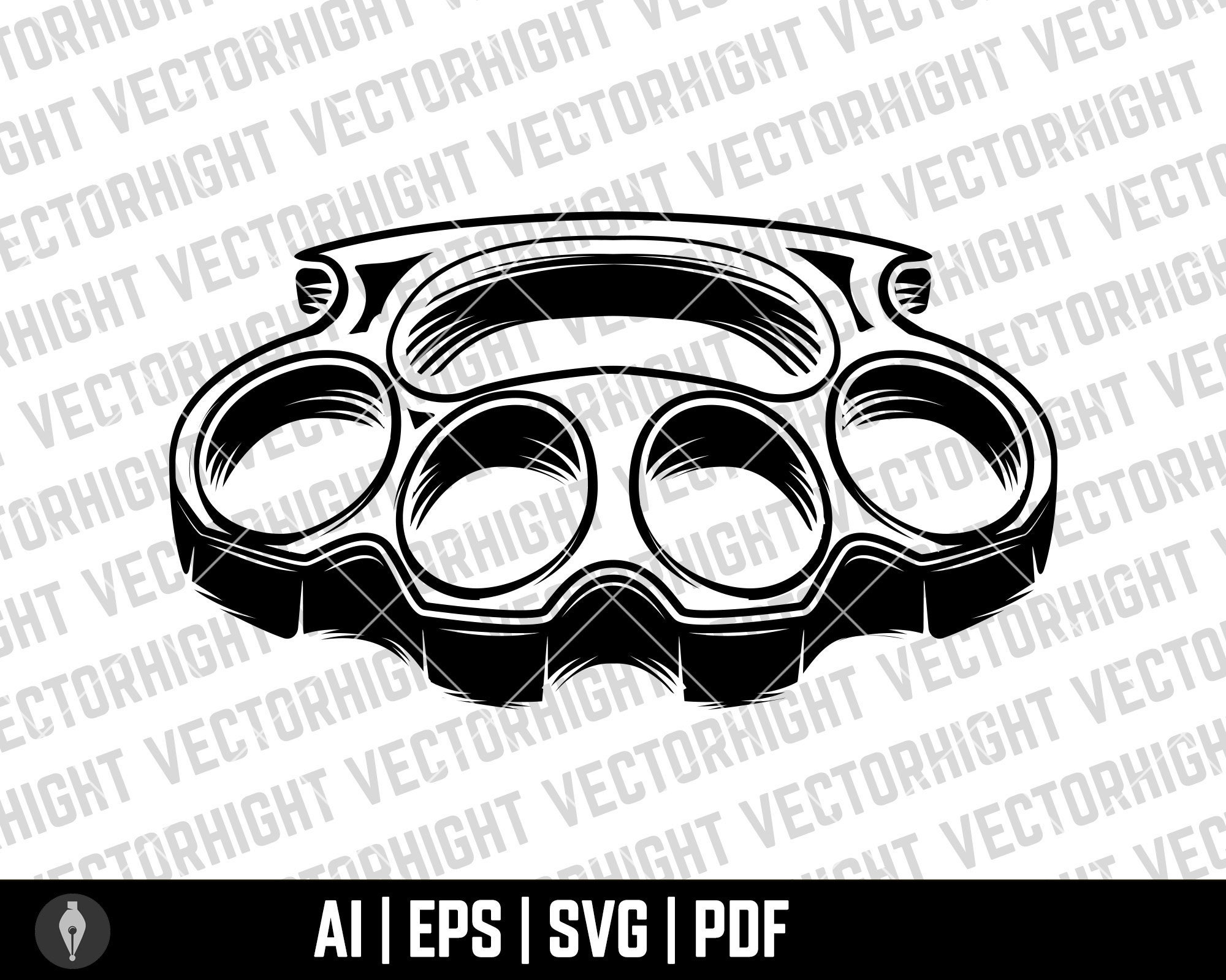 Illustration of Brass Knuckles Retro Brass Knuckles Svg Eps - Etsy